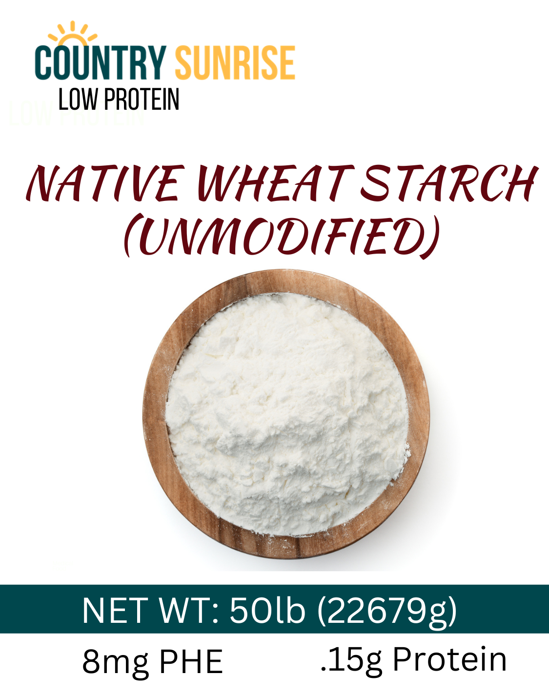 NATIVE WHEAT STARCH (unmodified)/ 50lb Bag: PKU Perspectives
