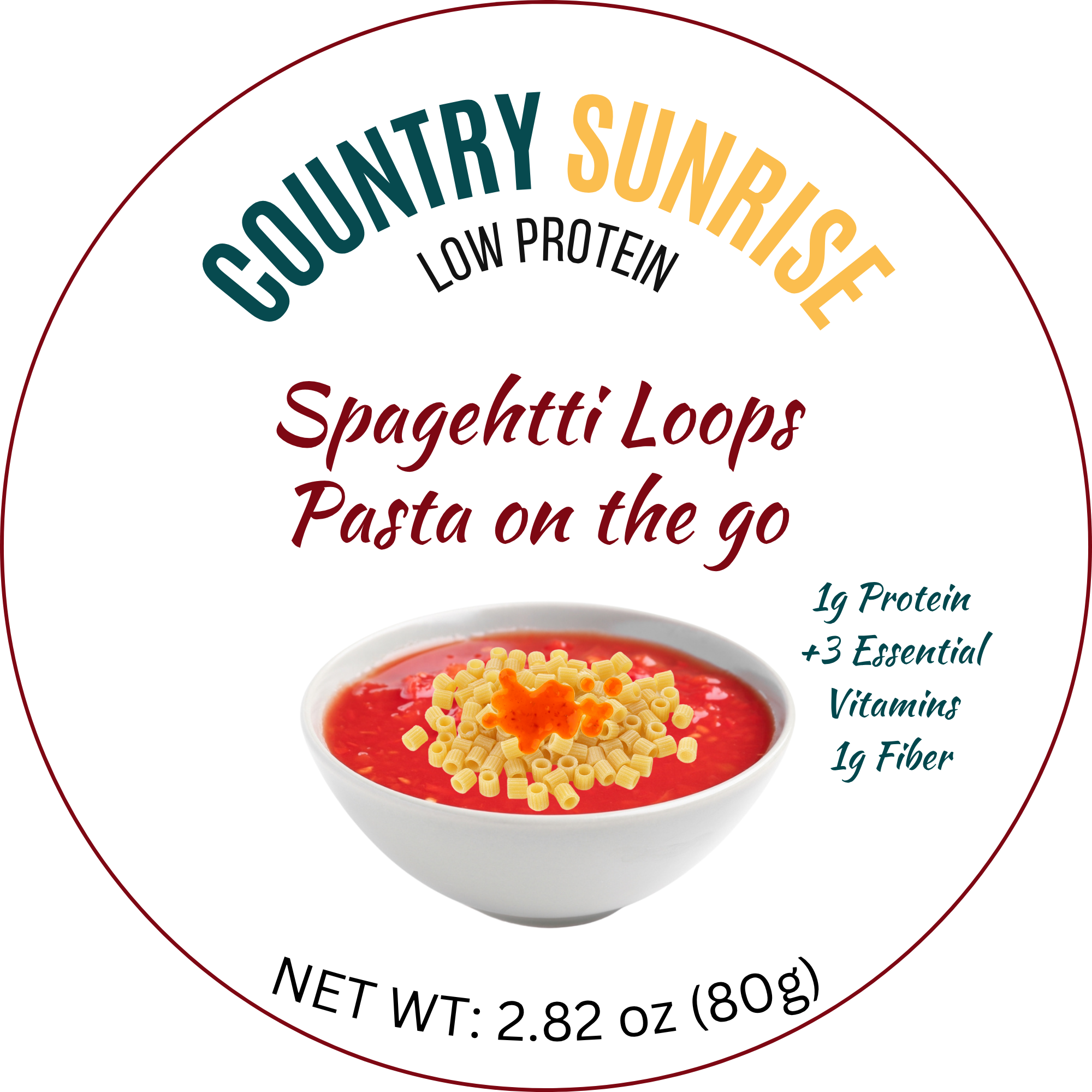 Country Sunrise Spaghetti Marinara Pasta Bowl | PKU Perspectives