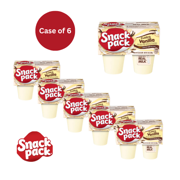 Snack Pack Vanilla Pudding Cups- Case of 6/3.25oz*: PKU Perspectives