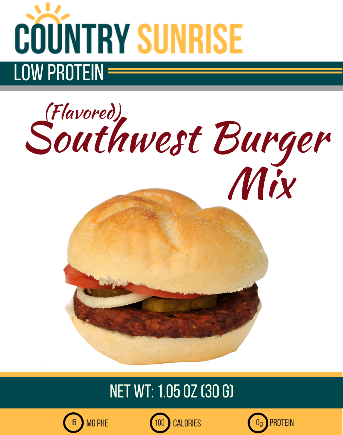 Country Sunrise Pack To Go Southwest Burger Mix | PKU Perspectives
