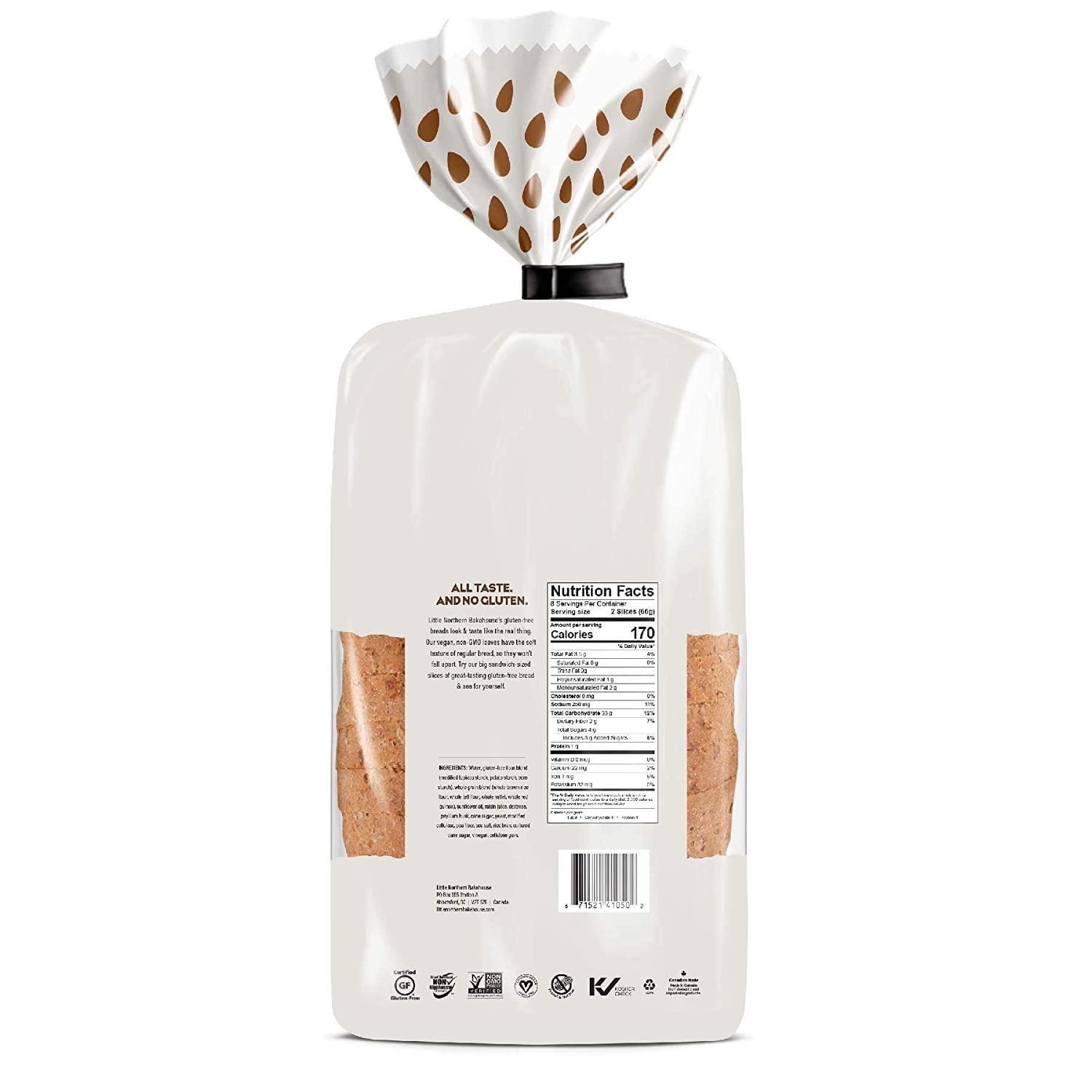 Little Northern Bakehouse Gluten Free Wide Sliced Whole Grain Bread ...