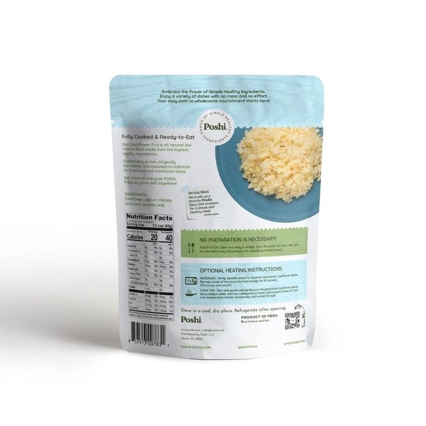 Poshi Steamed Riced Cauliflower- 7oz